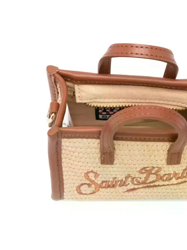 MC2 SAINT BARTH Logo-embroidered Woven Tote