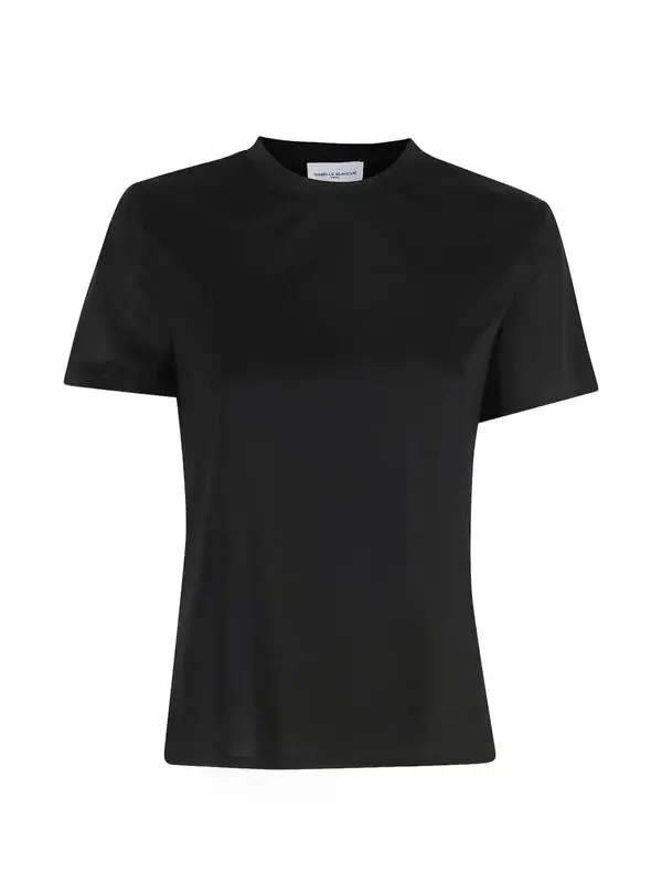 ISABELLE BLANCHE Cut-out Tie-back T-shirt - Black