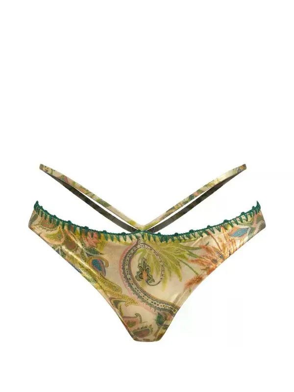 DEL MAAR Paisley Bikini Bottom - Neutrals