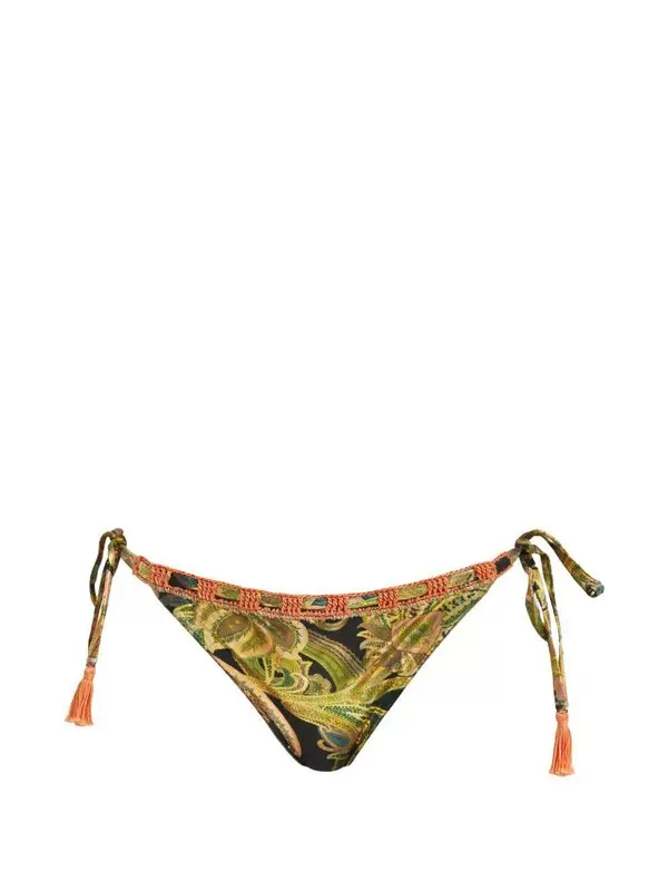 DEL MAAR Crochet-detail Bikini Bottom - Green