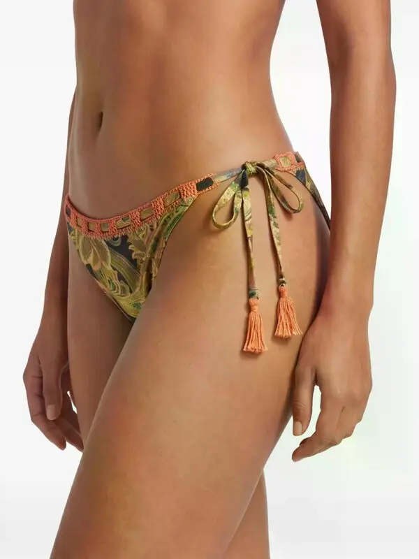 DEL MAAR Crochet-trim Bikini Bottom - Green