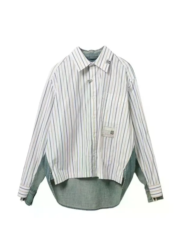 Mihara Yasuhiro Panelled Striped Shirt - White