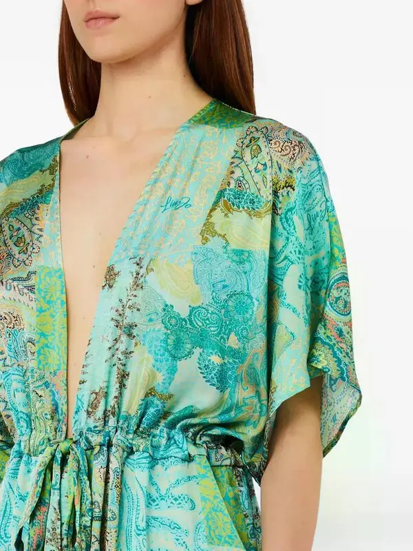 Liu Jo Paisley-print Drawstring Kaftan