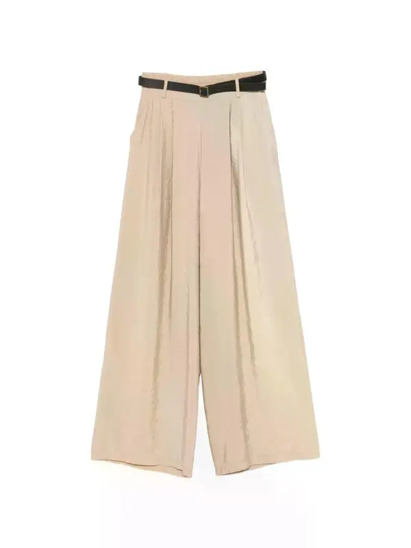 PHILIA LOFT Belted Pleated Trousers