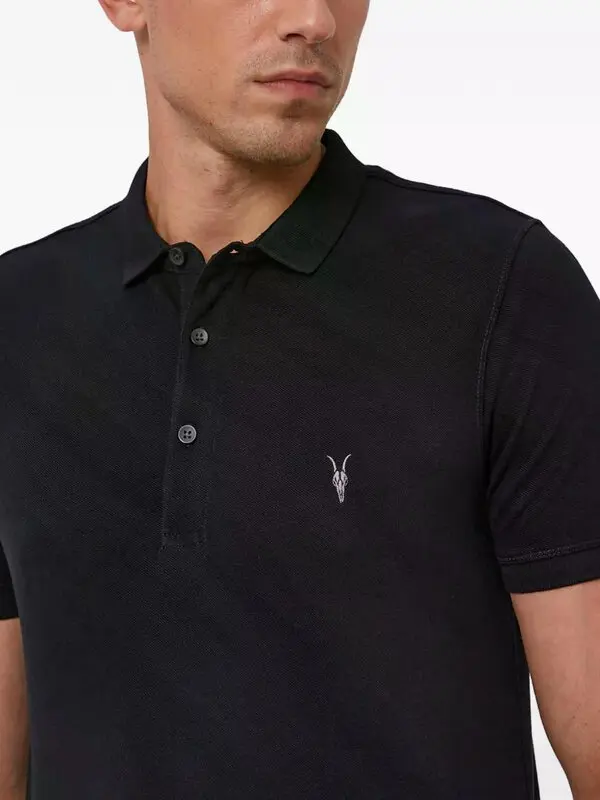 ALLSAINTS Embroidered Ramskull Polo Shirt