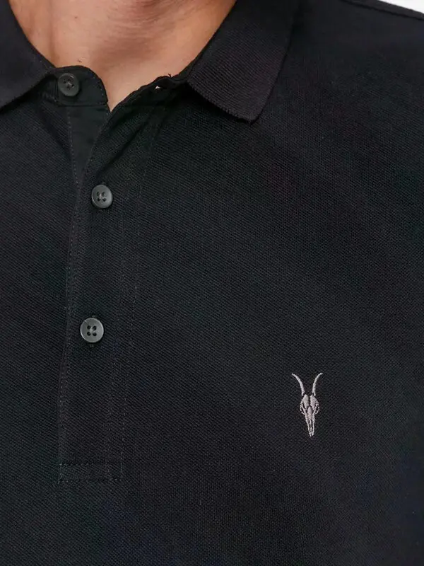 ALLSAINTS Embroidered Ramskull Polo Shirt