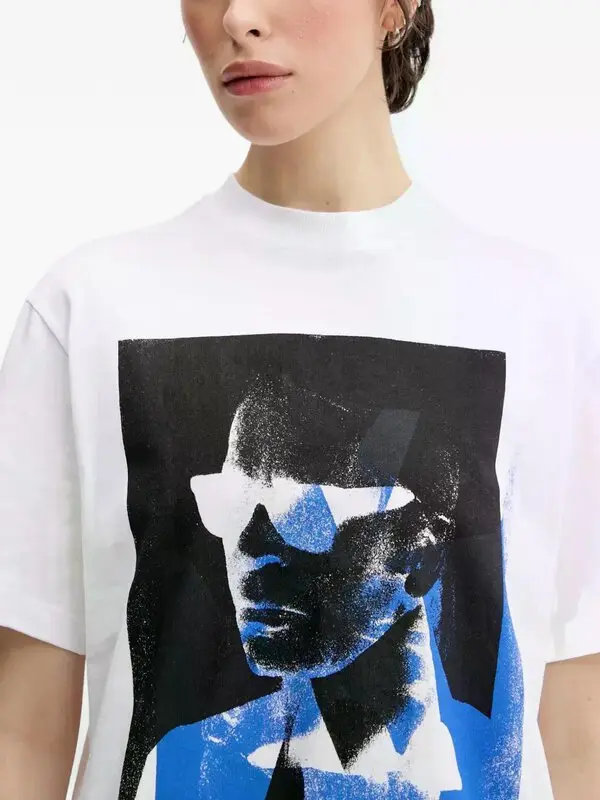 Karl Lagerfeld Graphic-print Logo-patch T-shirt
