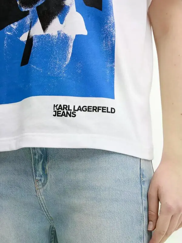 Karl Lagerfeld Graphic-print Logo-patch T-shirt