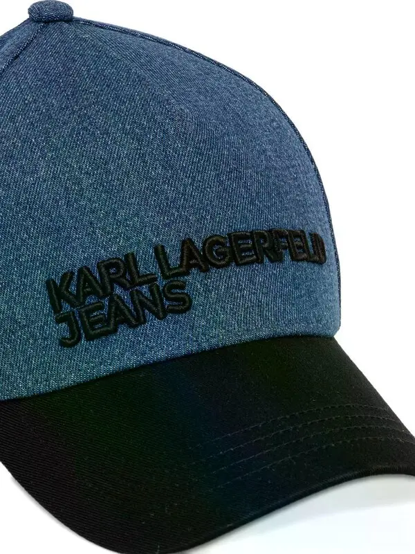 Karl Lagerfeld Logo-embroidered Denim Cap