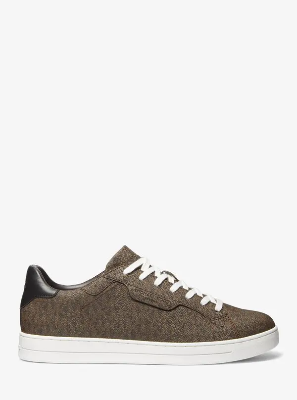 Michael Kors Keating Signature Logo Low Top Sneakers - Brown