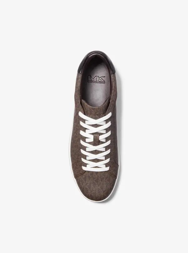 Michael Kors Keating Signature Logo Low Top Sneakers - Brown