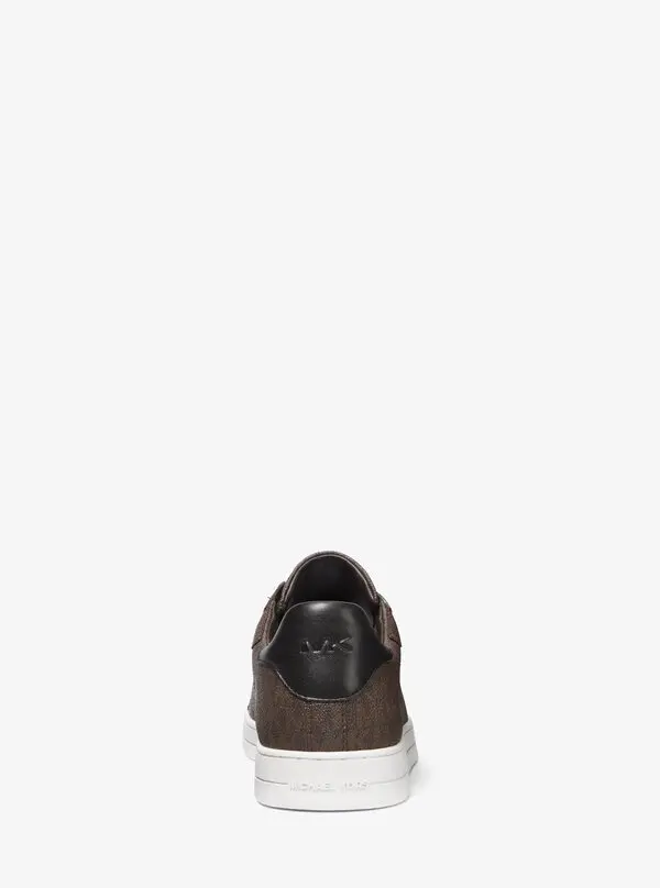 Michael Kors Keating Signature Logo Low Top Sneakers - Brown