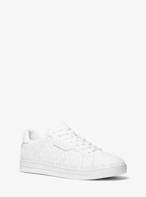 Michael Kors Keating Signature Logo Sneakers - White