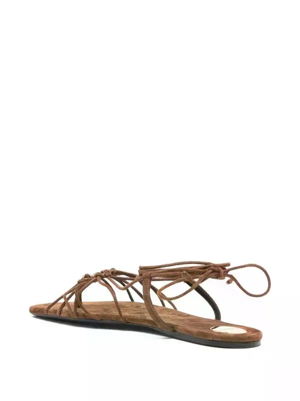 Saint Laurent Babylone Strappy Sandals - Brown
