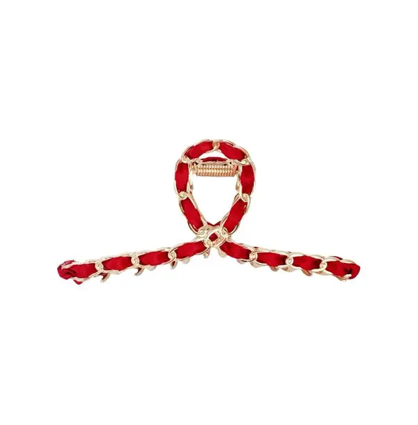 HEADBANDS OF HOPE Raffia Looped Hair Claw Clip - Dark Orange Red