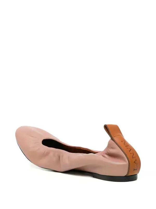 LANVIN Leather Ballerina Flats - Pink