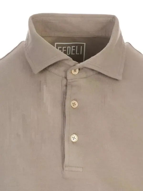 Fedeli Short-sleeve Polo Shirt - Neutrals