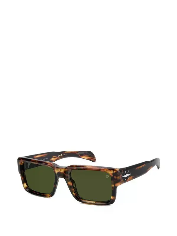 DB EYEWEAR BY DAVID BECKHAM Tortoiseshell Rectangle-frame Sunglasses - Brown