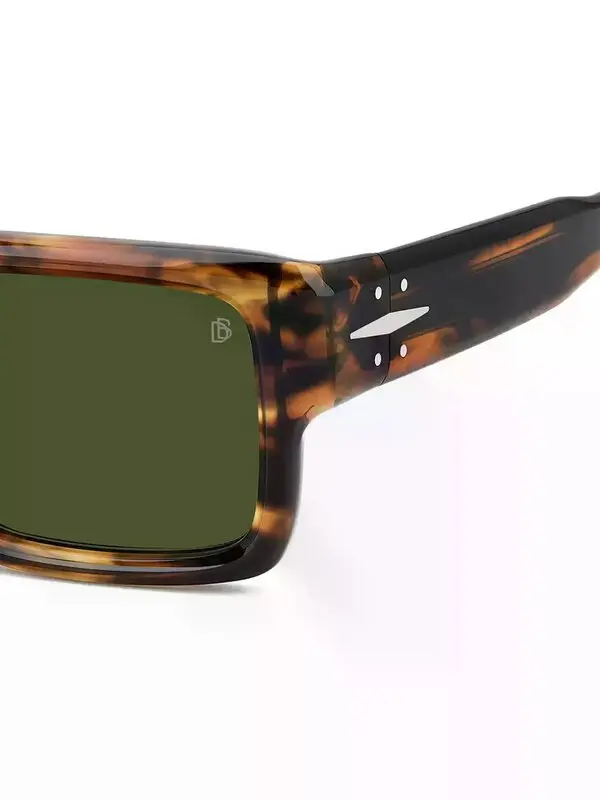 DB EYEWEAR BY DAVID BECKHAM Tortoiseshell Rectangle-frame Sunglasses - Brown