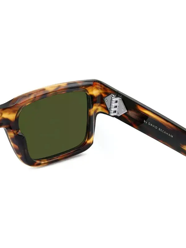 DB EYEWEAR BY DAVID BECKHAM Tortoiseshell Rectangle-frame Sunglasses - Brown