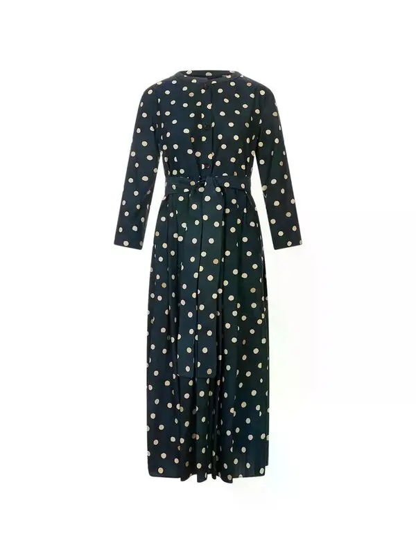 Max Mara Polka-dot Belted Dress