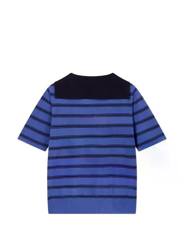 STUDIO TOMBOY Striped Sailor-collar T-shirt