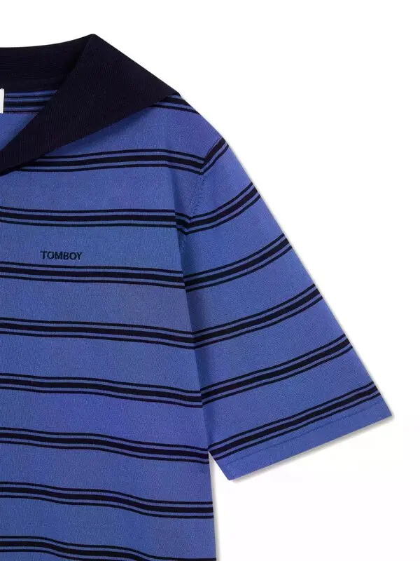 STUDIO TOMBOY Striped Sailor-collar T-shirt