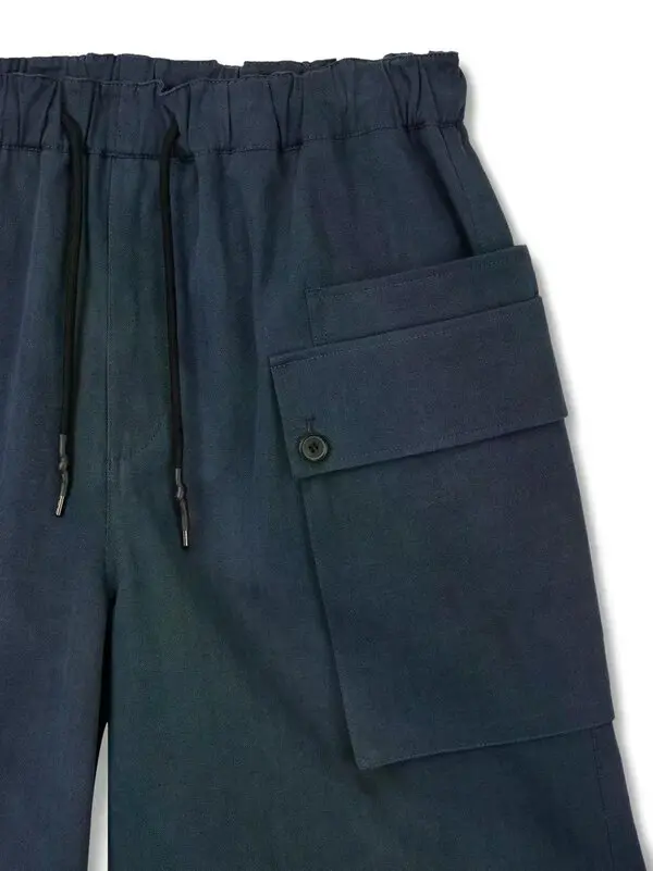 STUDIO TOMBOY Drawstring-waist Cargo Shorts - Blue