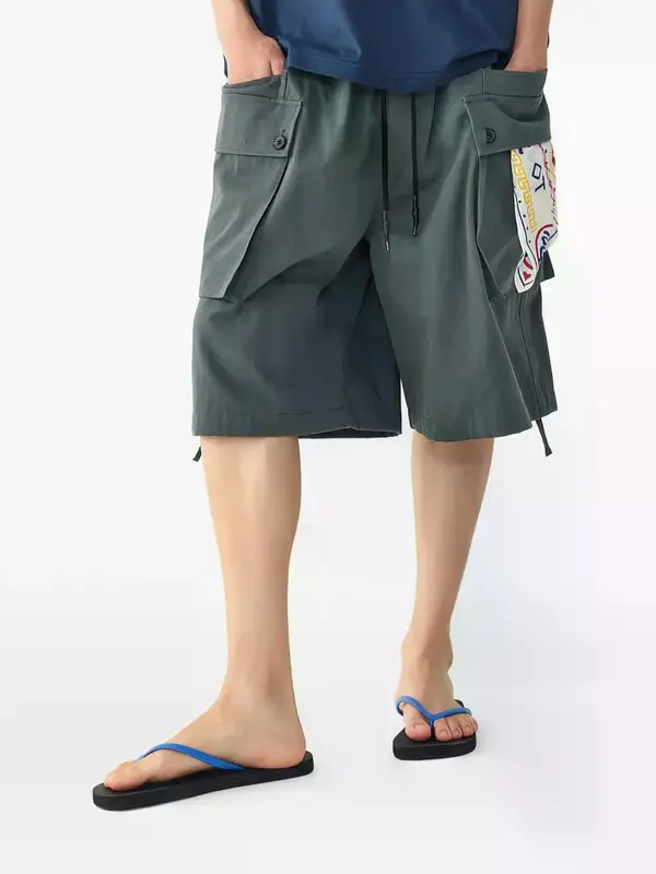 STUDIO TOMBOY Drawstring-waist Cargo Shorts - Grey