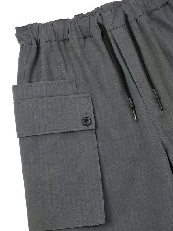 STUDIO TOMBOY Drawstring-waist Cargo Shorts - Grey