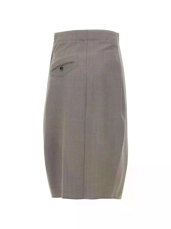 Victoria Beckham Asymmetric Folded-panel Midi Skirt