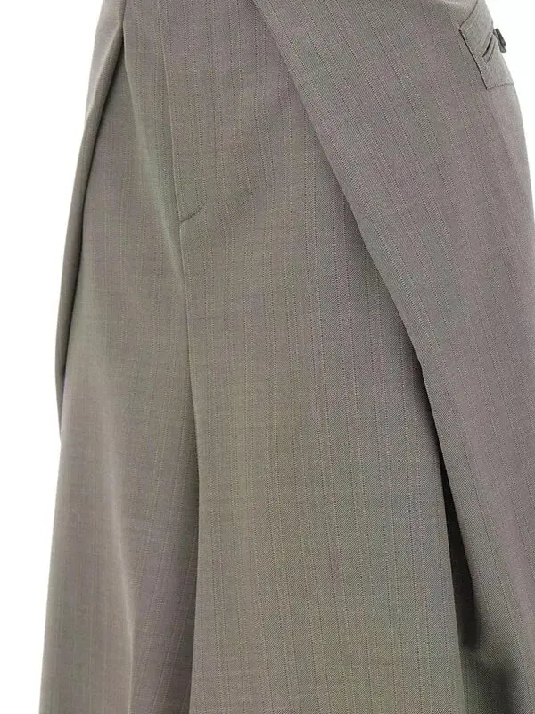 Victoria Beckham Asymmetric Folded-panel Midi Skirt