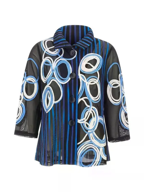 Joseph Ribkoff Embroidered Sheer Blazer