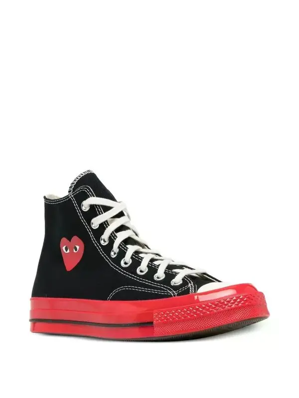 Play Comme Des Garcon X Converse Chuck 70 Hi Sneakers