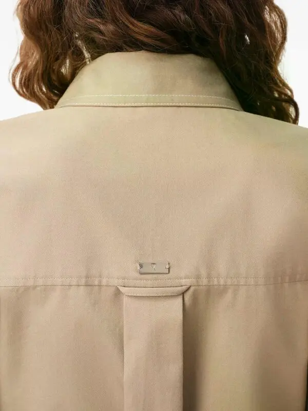 AMI Paris Cotton Fitted Shirt With Sharp Collar