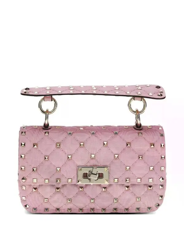 Valentino Garavani Leather Rockstud-embellished Shoulder Bag - Pink