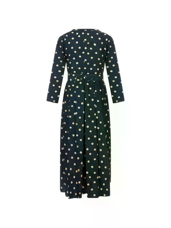 Max Mara Polka-dot Belted Dress