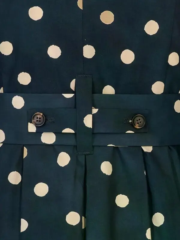 Max Mara Polka-dot Belted Dress