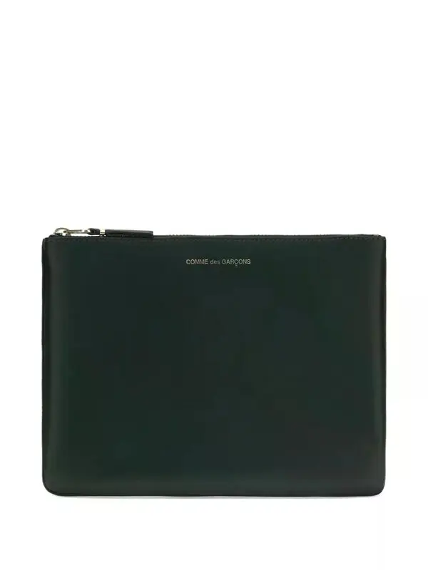 Comme Des Garçons Leather Pouch Bag - Green