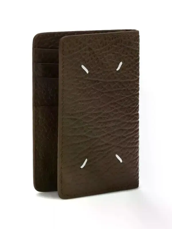 MAISON MARGIELA Four-stitch Leather Card Holder - Brown