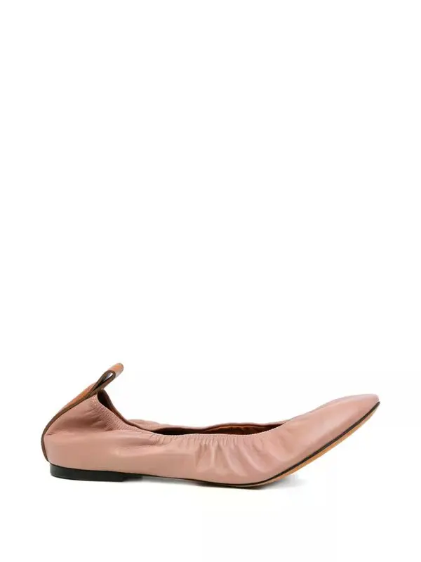 LANVIN Leather Ballerina Flats - Pink