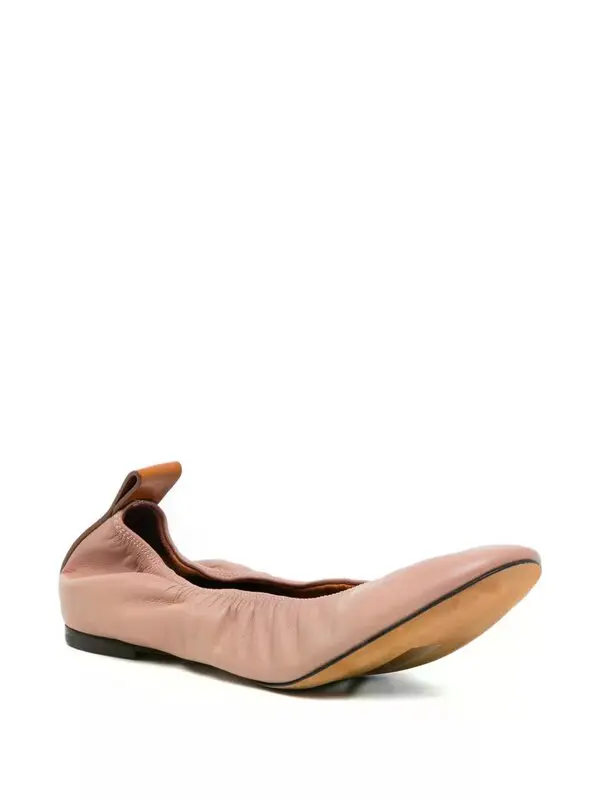 LANVIN Leather Ballerina Flats - Pink
