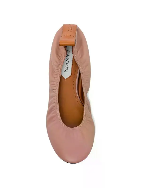 LANVIN Leather Ballerina Flats - Pink