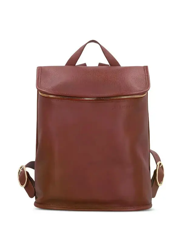 Longchamp Le Foulonné Leather Backpack - Brown