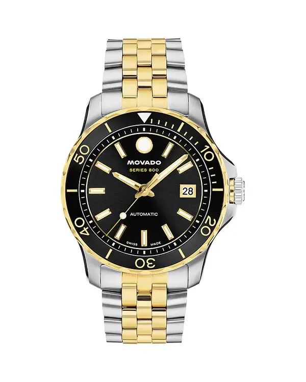 Movado Series 800 Watch, 40mm - Black Dial
