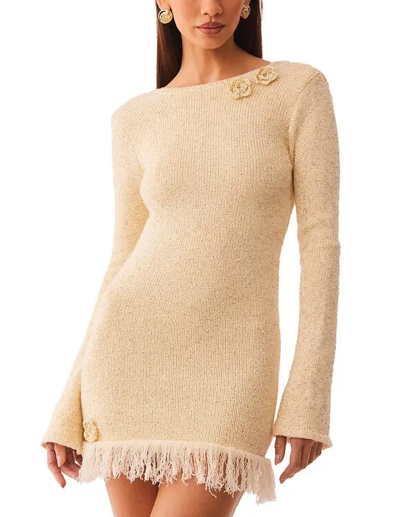 SNDYS Monroe Multiway Knit Mini Dress - Champagne