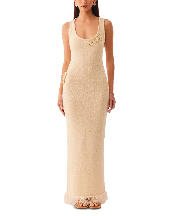 SNDYS Monroe Multiway Knit Maxi Dress - Champagne
