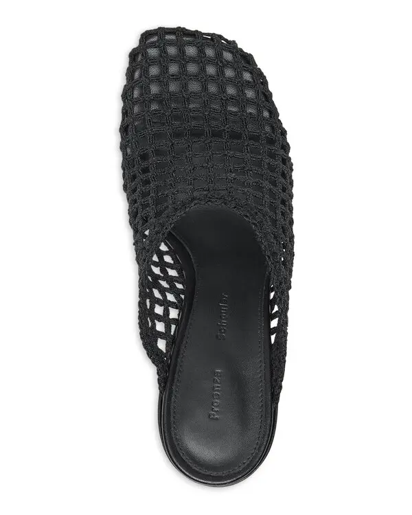 Proenza Schouler Slant Crochet Mules - Black