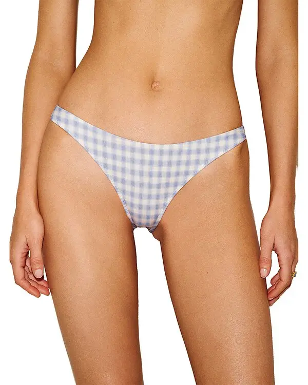 REFORMATION Campo Bikini Bottom - Crystal Check