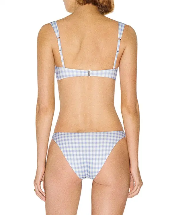 REFORMATION Campo Bikini Bottom - Crystal Check